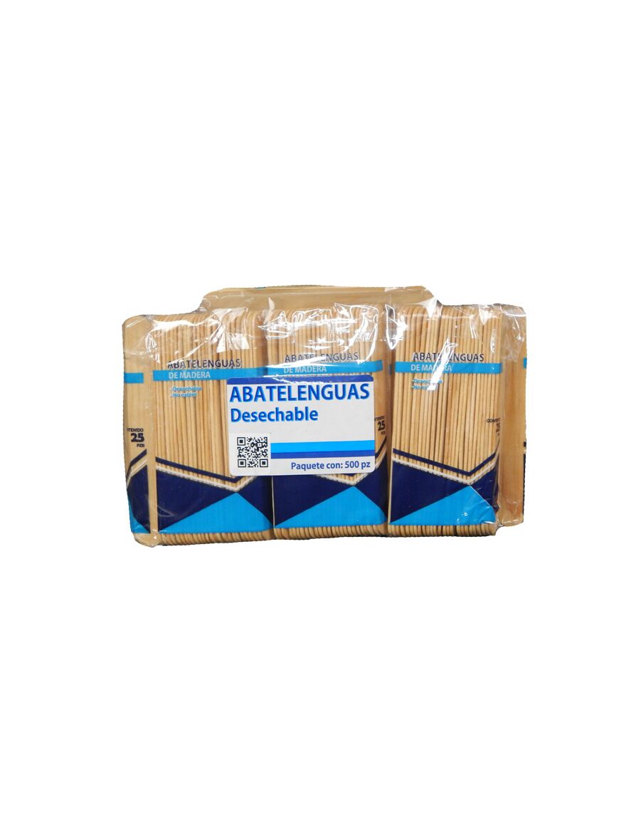ABATELENGUAS DE MADERA 500 PZAS 20 C/25 BOLSITAS. – MEDICA GL